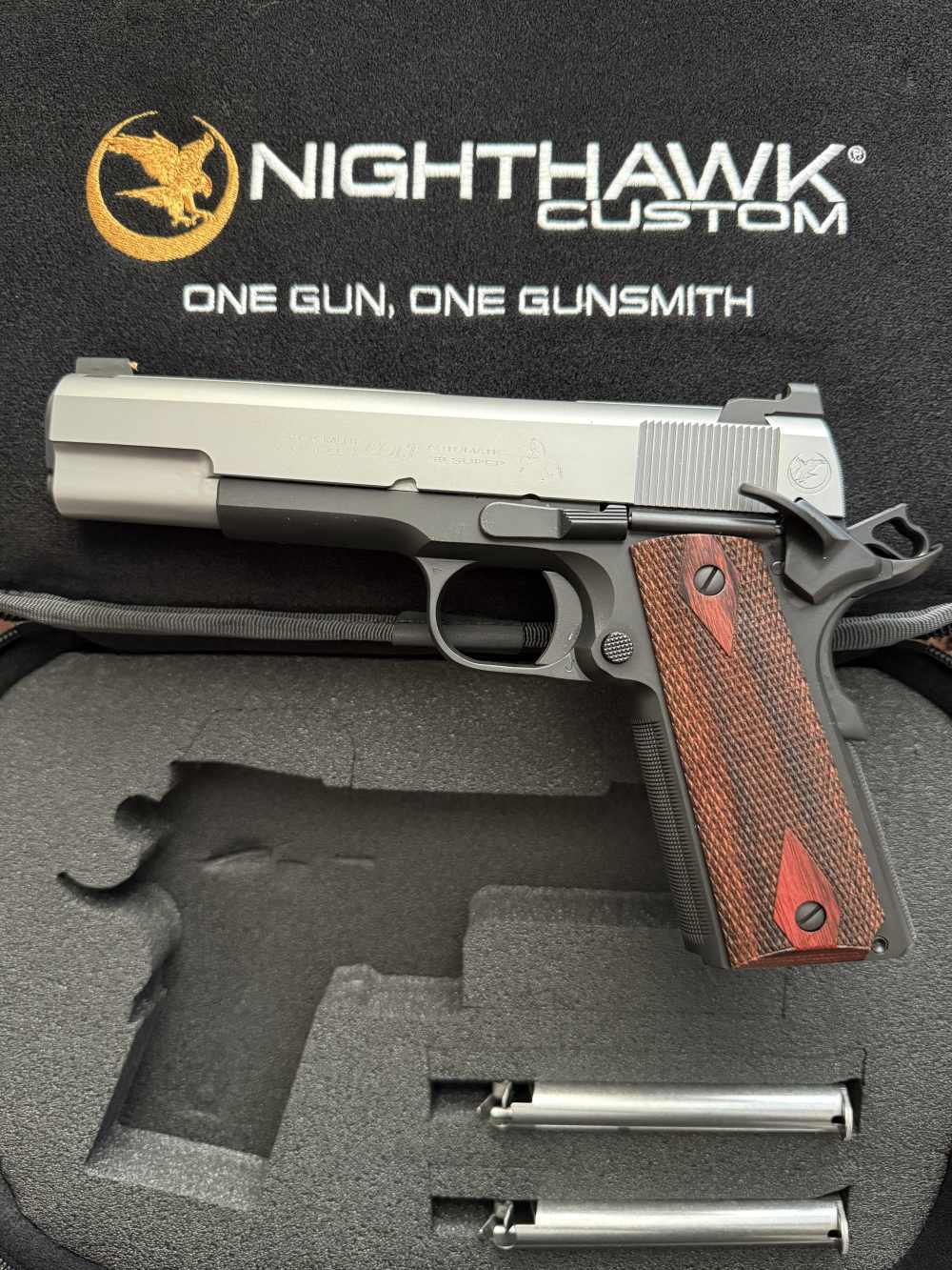 Colt 1911 TALO Two-Tone .38 Super – 1 of 250 – Nighthawk Custom Rework ...