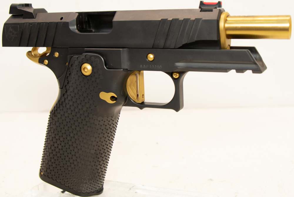 Alpha American AAF 4 Commander Double Stack 1911 IOS 9mm Gold / Black ...