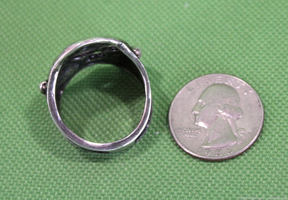 German WWII Waffen SS Officers Skull & Cross Bones Ring TP - WWI & WWII ...