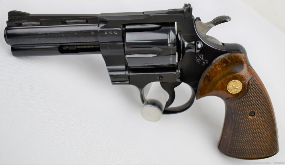 Colt Python 4” Blue 1st Gen. 1965 - Revolvers at GunBroker.com : 1124303535