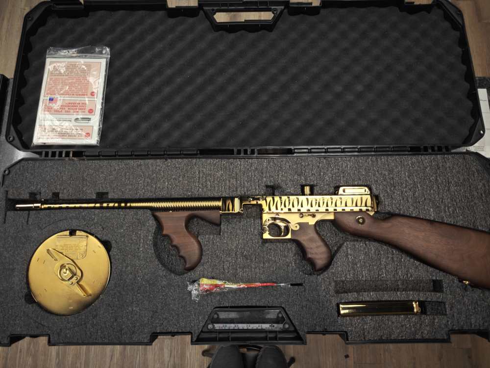 Auto Ordnance 1927-A1 Deluxe Gold Tiger Stripe 45 ACP - Semi Auto ...