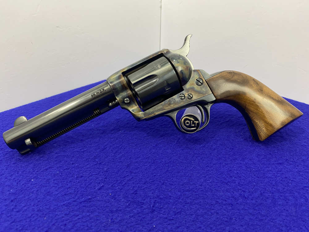 1907 Colt Single Action Army .38 WCF 4.75" *VIBRANT BLUE/COLOR CASE ...