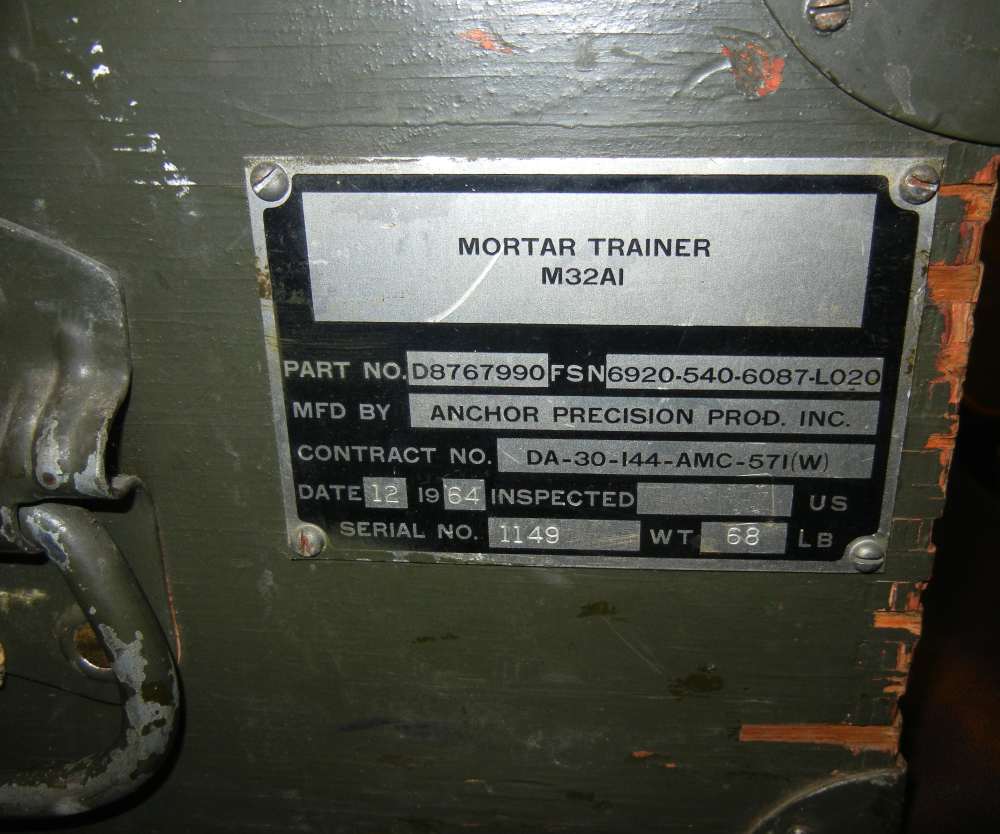 MORTAR TRAINER Kit M32A1 Anchor Precision Pneumatic 1964 - Other ...