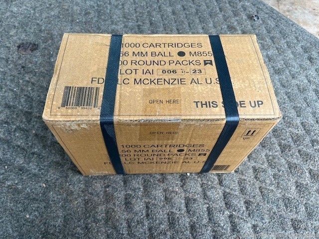 5.56 M855 Green Tip Ammo 1000 Rounds in Battle Packs FDI New Production ...