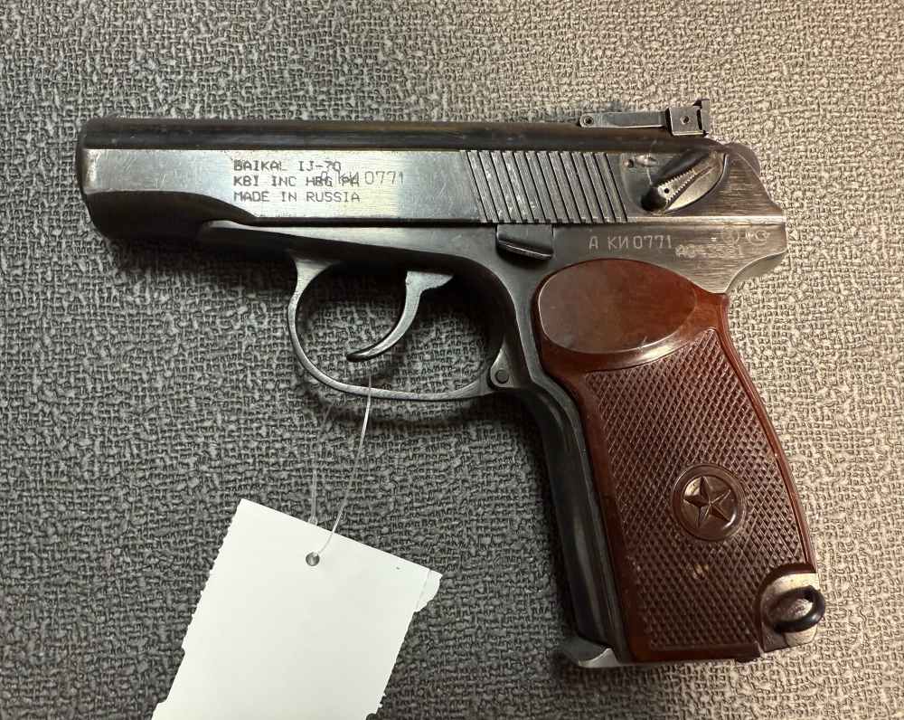 Baikal IJ-70 Russian 9x18 Makarov Commercial 1-8rd mag adj. rear sight ...