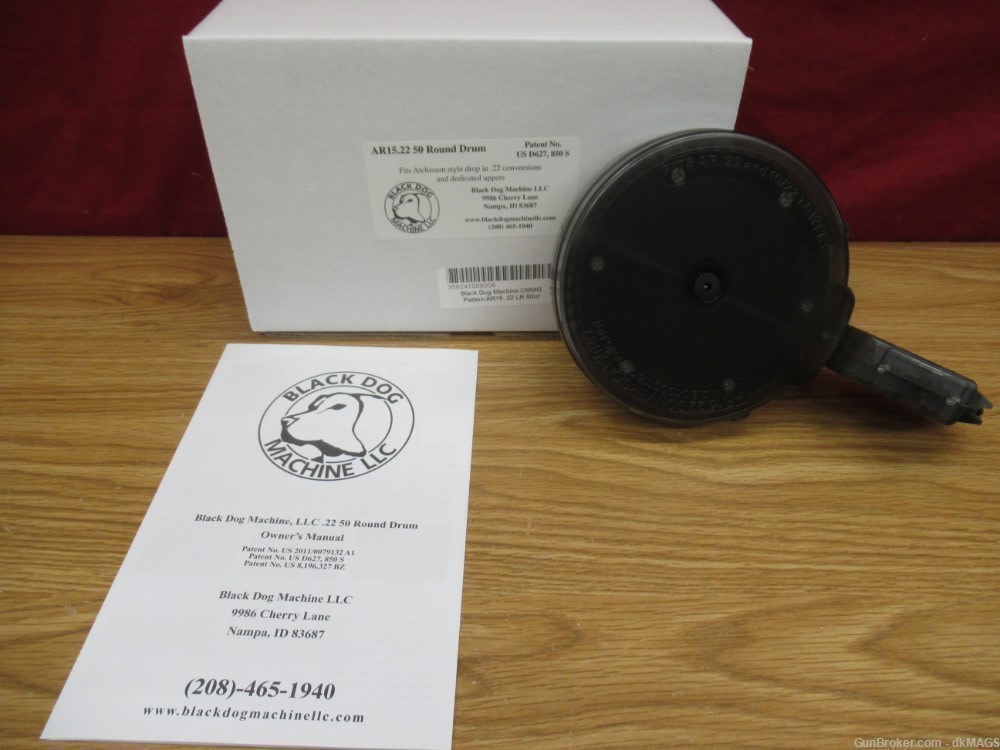 Black Dog AR15-22 AR15 Ciener Atchisson 50rd .22lr Drum Magazine ...