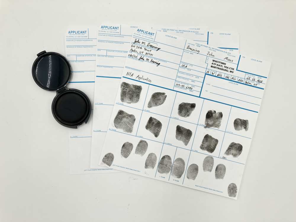 Fingerprint Kit - 3 Fingerprint Cards and Ink Pad - NFA Form 1, FFL, FD ...