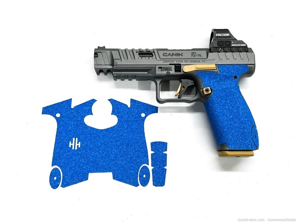 Handleitgrips Blue Sandpaper Gun Grips for Canik SFX Rival - Pistol ...