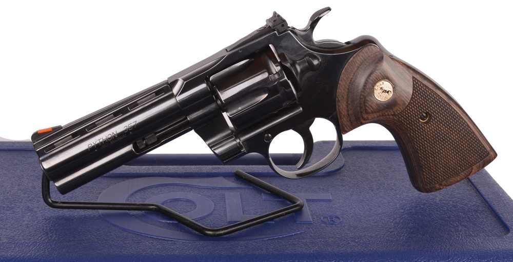 Used LNIB Colt Python 4.25" Blued .357 Mag w/ Original Box - Revolvers at GunBroker.com : 1126154921