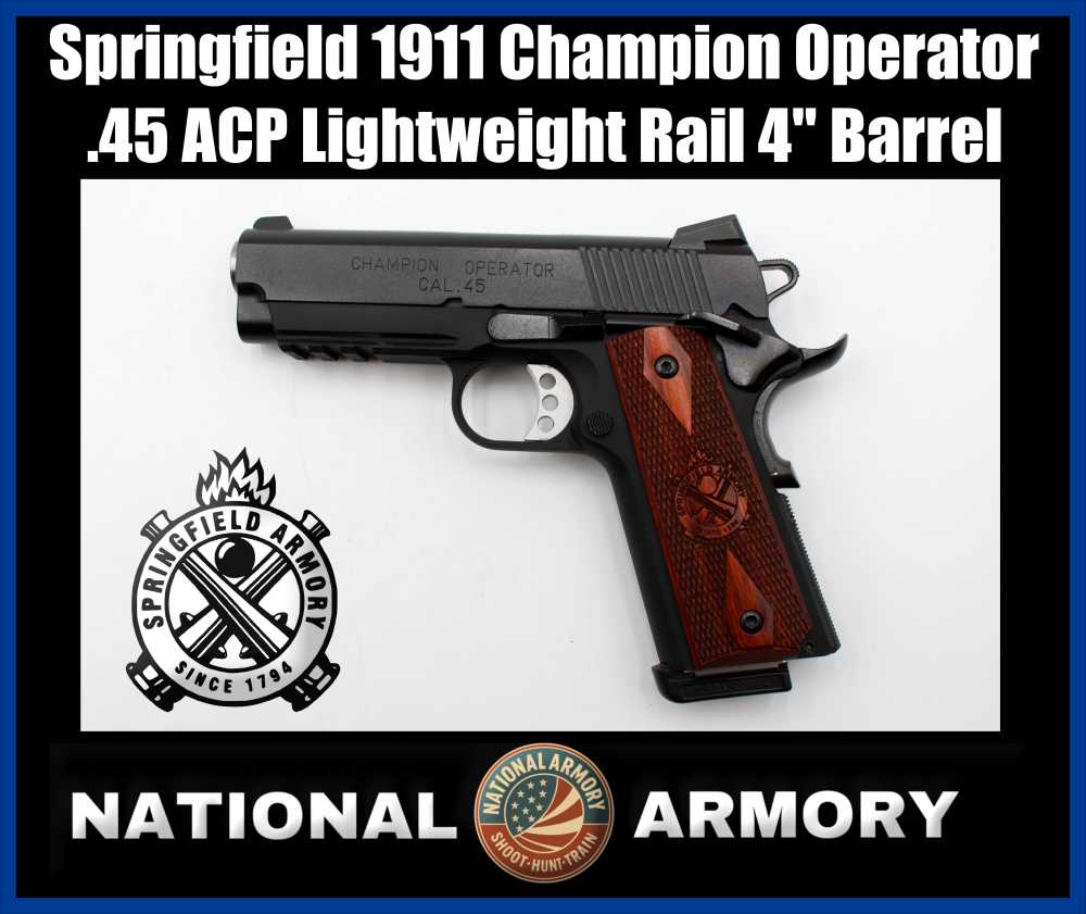 2015 Springfield 1911 Champion Operator .45 ACP Lightweight Rail 4 ...