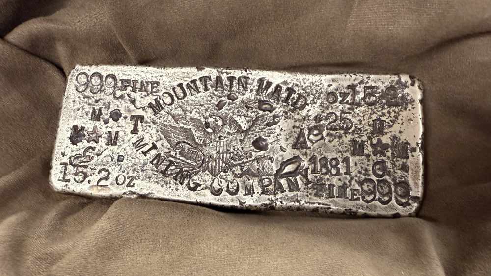 Silver Bar Mountain Maid Mining Company Tombstone AZ - Bullion & Bars ...
