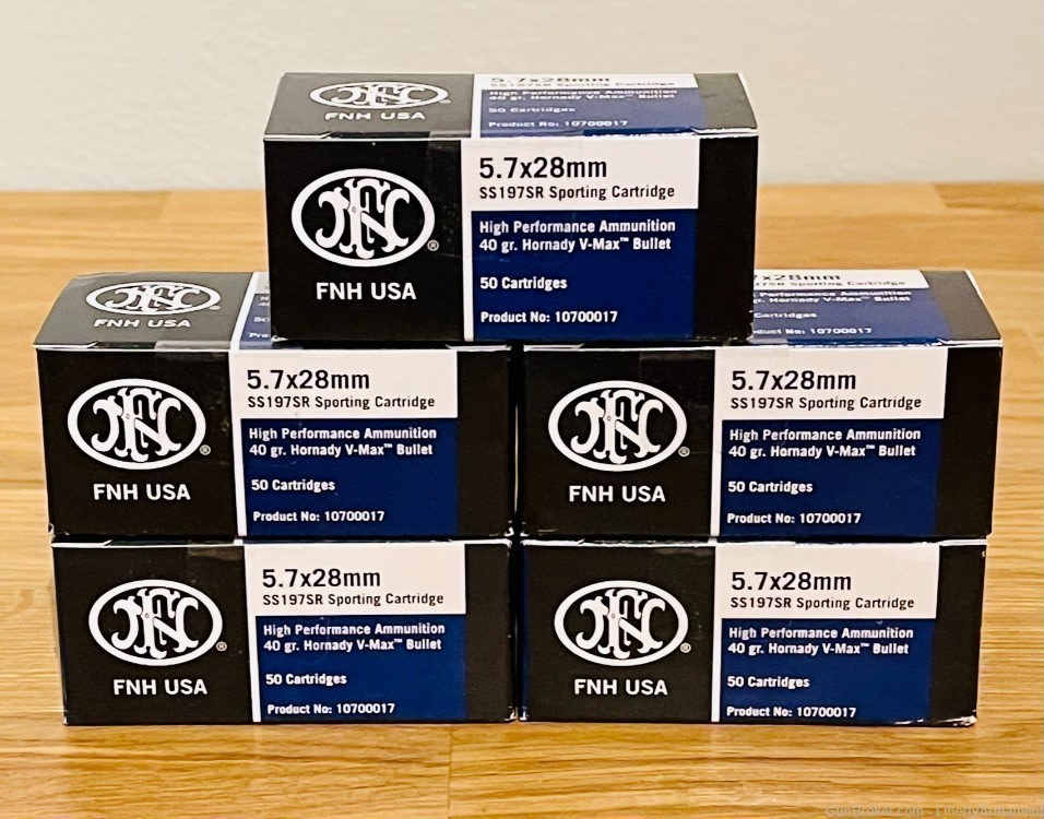 5.7x28 Ammo, FN SS197SR 40gr Ammunition - Handgun Ammo at GunBroker.com ...