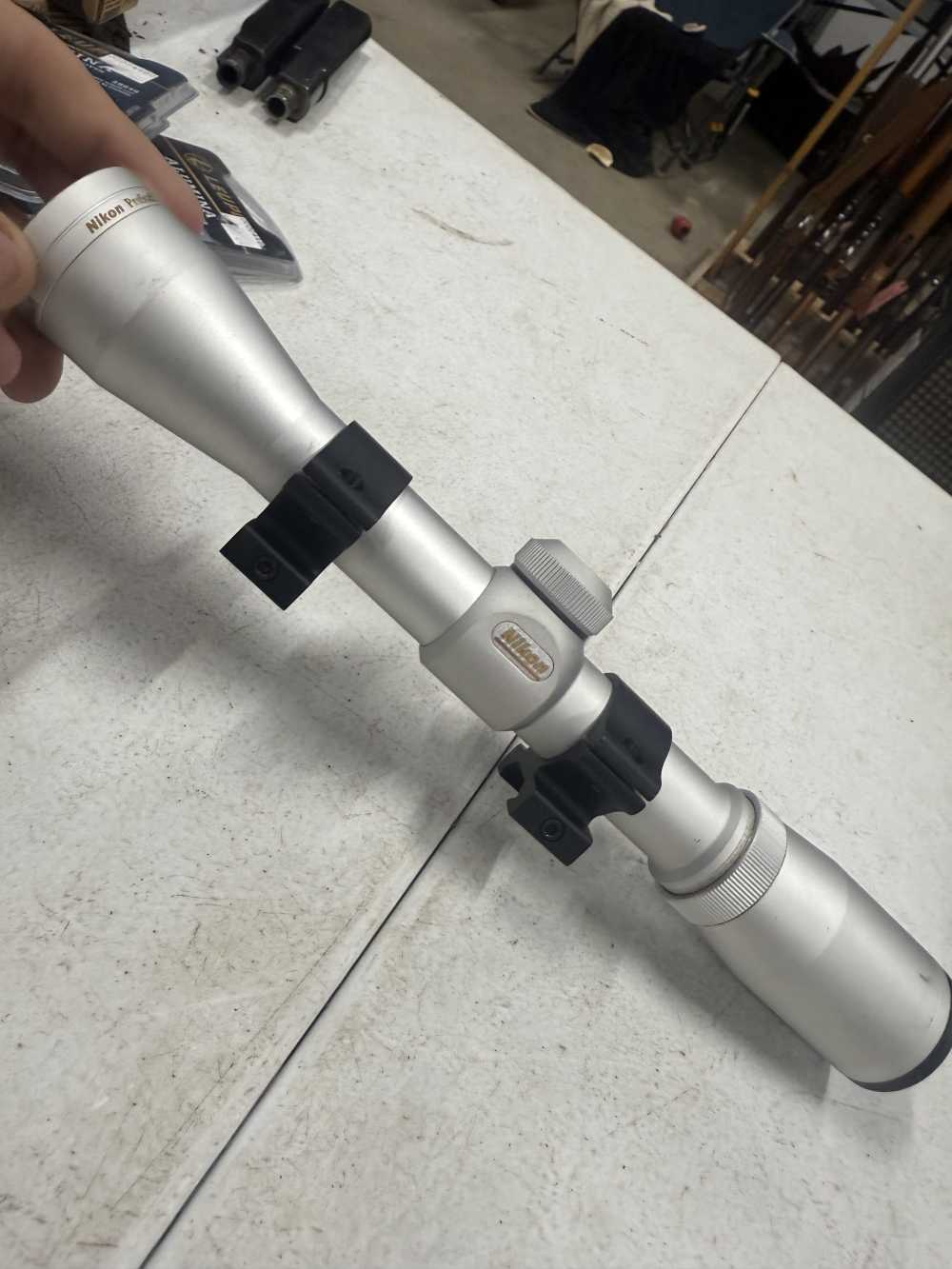 Nikon Prostaff Rifle Scope 4x32mm Nikoplex Reticle Matte SILVER ...