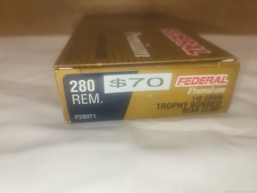 Federal Premium Trophy Bonded .280 Cal - Rifle Ammo at GunBroker.com ...
