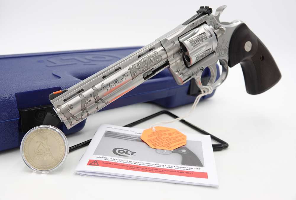 NEW RELEASE! Custom Engraved The Walking Dead Colt Python 6" 357 MAG - Revolvers at GunBroker ...