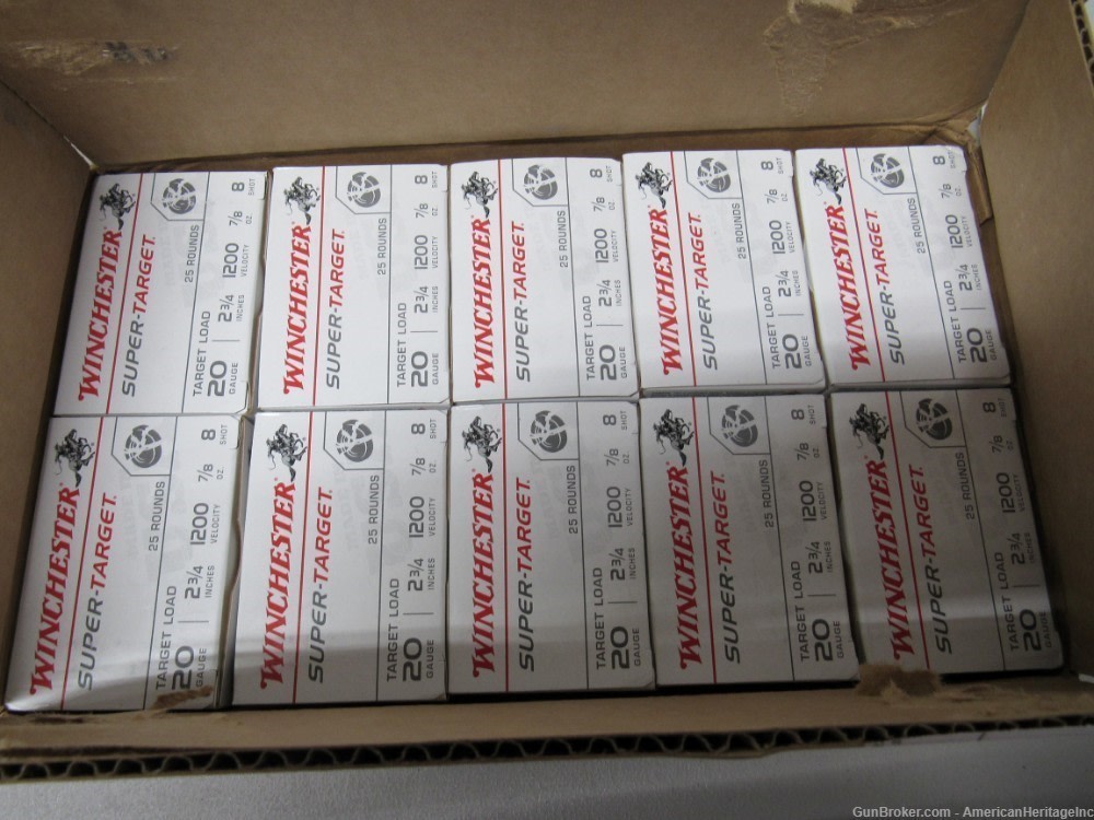 20 Ga Winchester 8 Shot Super-Target Shells 250Rds. No CCF - $25.00 ...