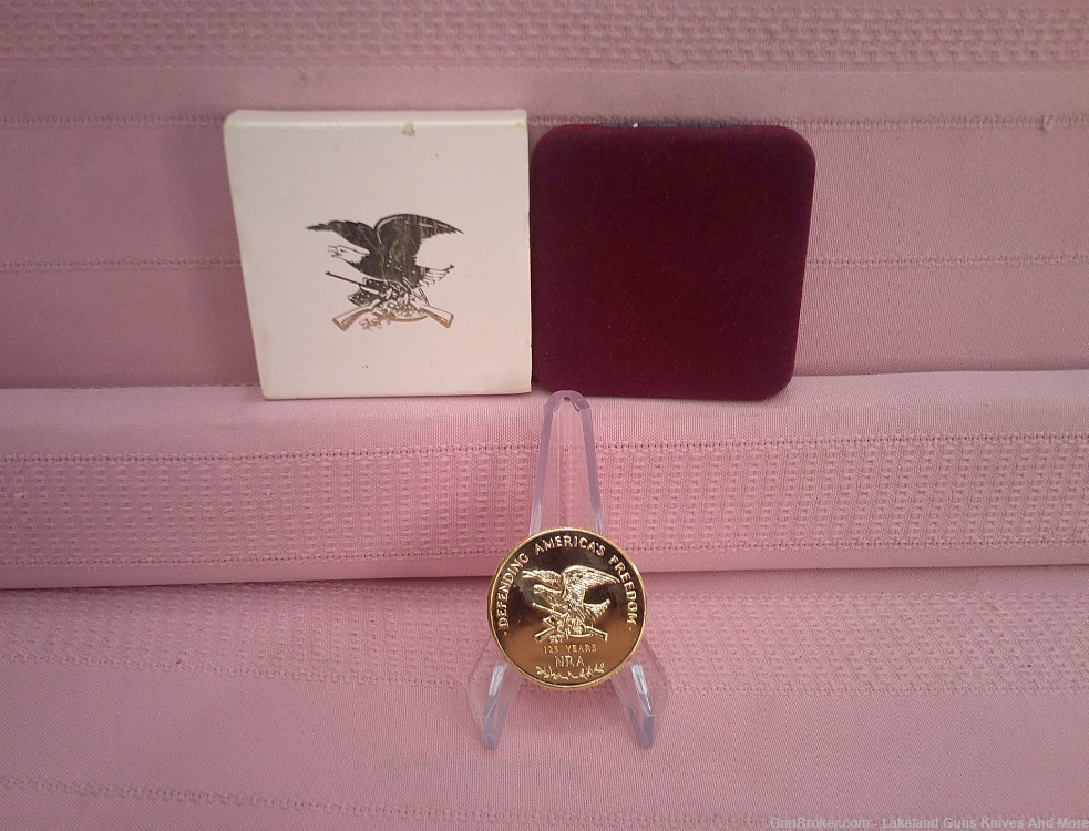 125 Year Colt Peacemaker 24K Gold Proof commemorative coin & case $80 ...