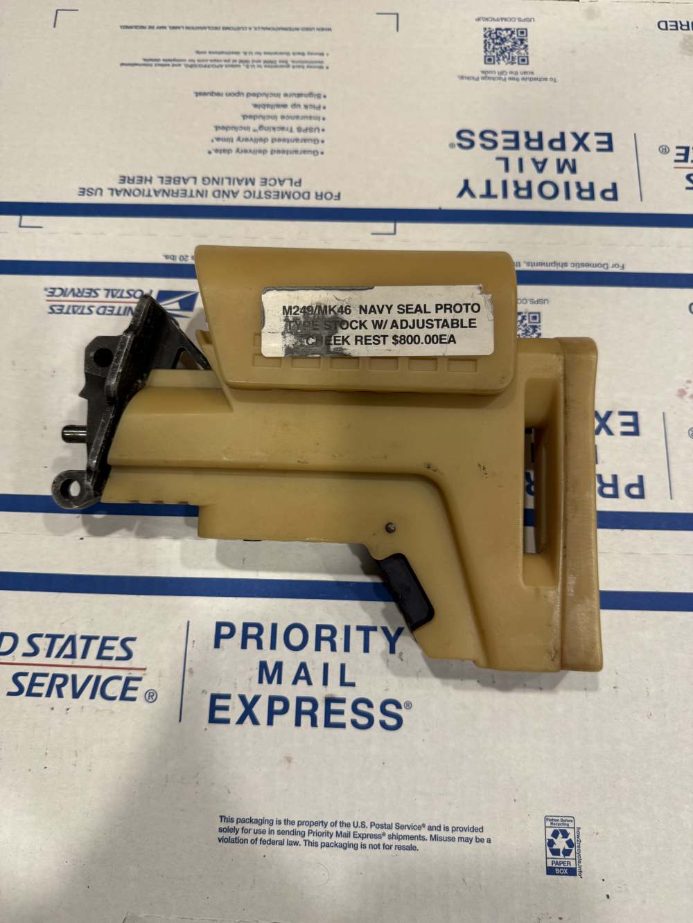 M249 mk46 prototype stock assembly with adjustable cheek rest 3 ...