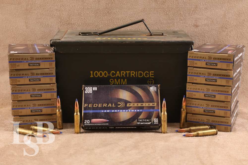 215x .308 Win. 168 Grain Federal Tactical Tip MatchKing Polymer Tip ...