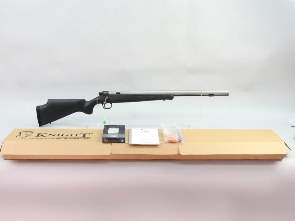 KNIGHT Disc Black Powder Muzzleloader STAINLESS 22"; Camo; .50 cal IN ...