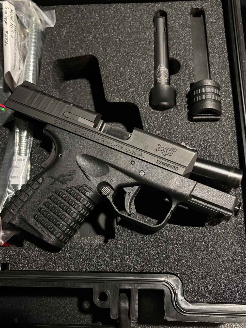 Springfield XD-S 3.3" 9mm 7rd / 9rd w/ XDs Case, 3 Mags, grip extension ...