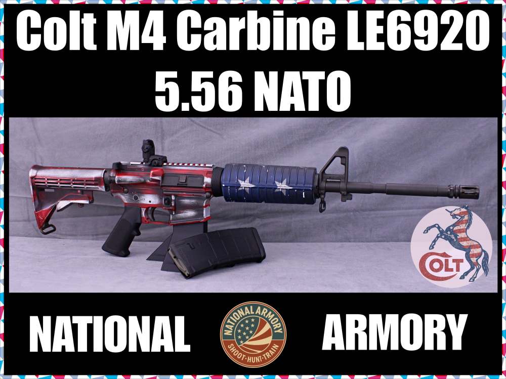 Colt M4 Carbine LE6920 5.56 NATO 16" 30+1 Rare American Flag Cerakote ...