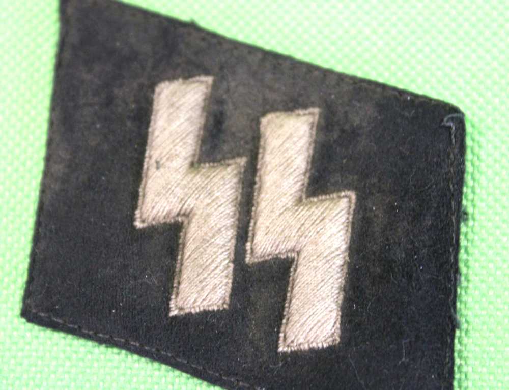 Nice Pair of German WWII Waffen SS EM Runic Collar Tabs GR - WWI & WWII ...