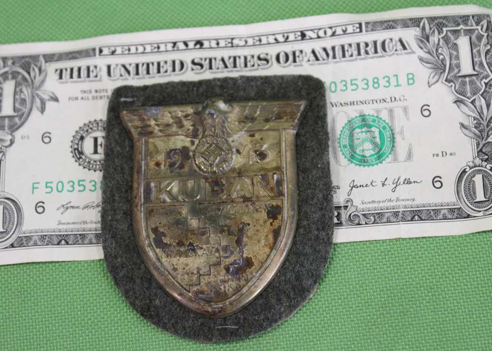 German WWII Army HEER 1943 KUBAN Sleeve Shield HR - WWI & WWII ...