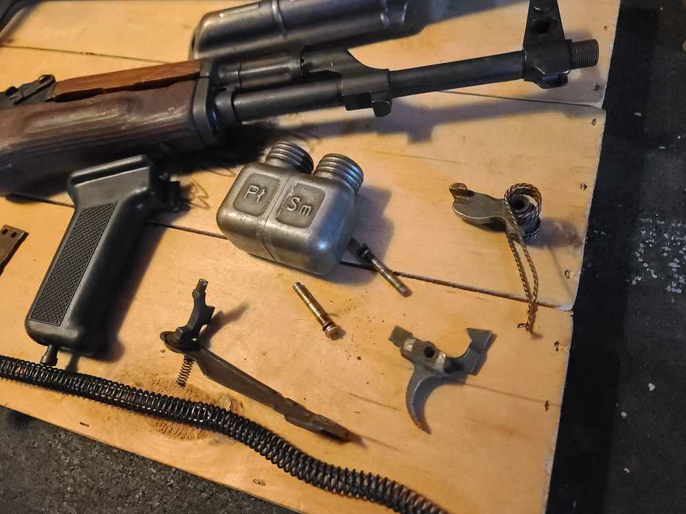 Romanian Underfolder Ak47 POPULATED barrel Stamp receiver Parts Kit NO ...