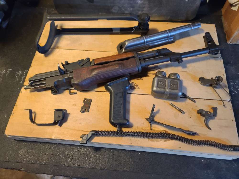 Romanian Underfolder Ak47 POPULATED barrel Stamp receiver Parts Kit NO ...