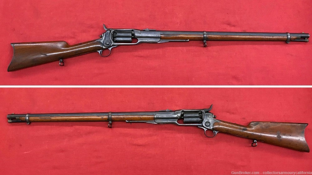 Rare Full Stock 50 Caliber Colt Percussion Revolving Sporting Rifle ...