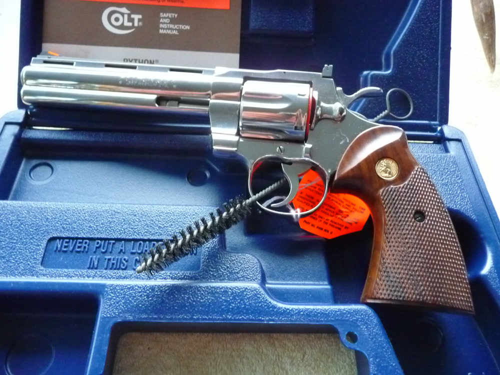 6 INCH NICKEL COLT PYTHON NEW 357 MAGNUM 38 SPL. - Revolvers at ...