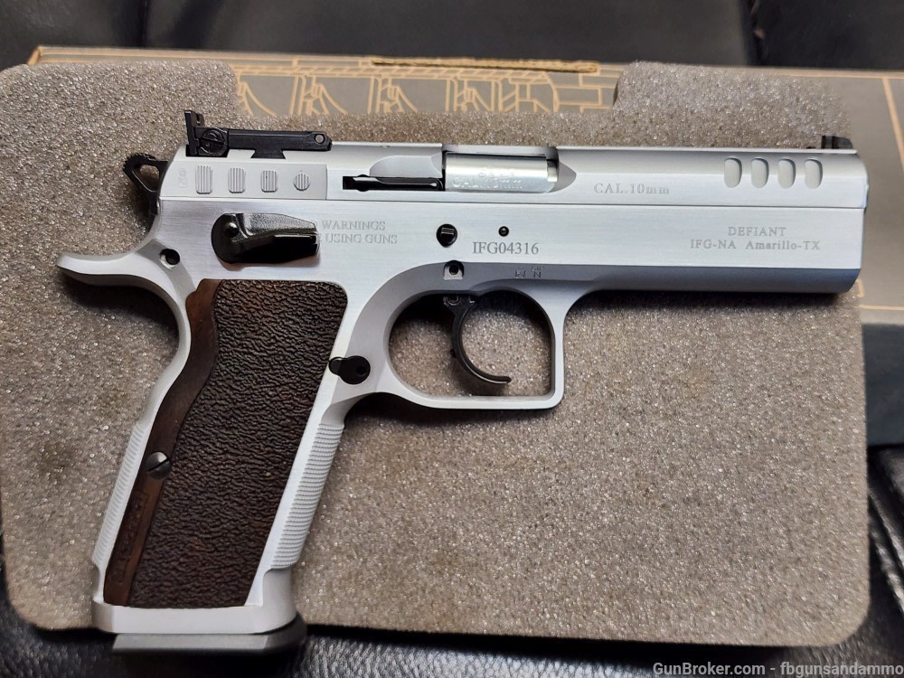 NEW! TANFOGLIO DEFIANT STOCK II COMPETITION 10MM 4.44" 10 TFSTOCK210 MM EAA - Semi Auto Pistols ...
