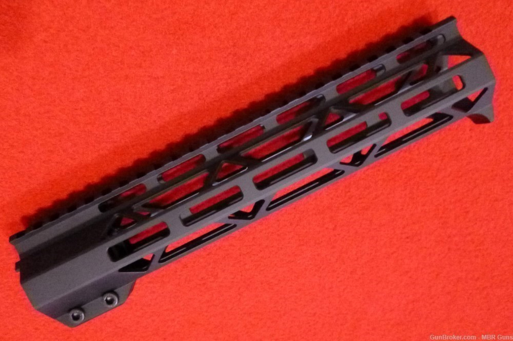 AR15 10" M-Lok Lightweight Freefloat Rail Integrated Handstop Trapezoid ...