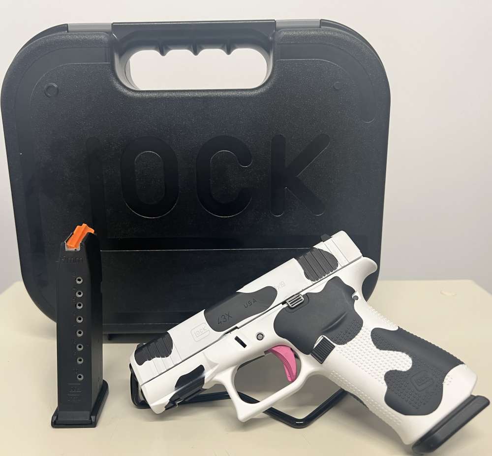 Glock Pistol G43X 3.41" 9mm 10rd Pistol, Cow Print - Semi Auto Pistols ...