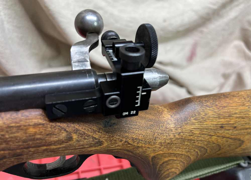 O.F. Mossberg & Sons 44US stamped U.S. Property OM22 apeture sights ...