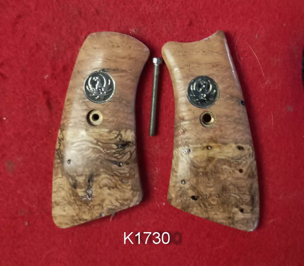 nice pair of stabilized custom Wood Grip Inserts w/Mdlns for Ruger ...