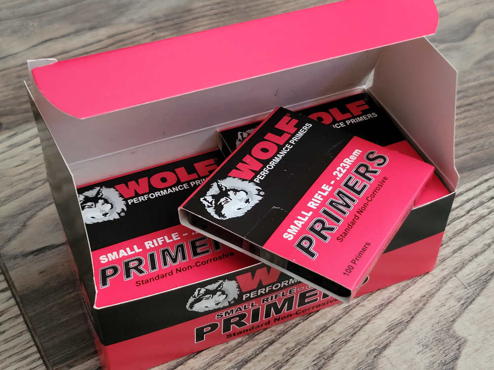 Wolf Small Rifle .223 Rem Primers Standard Non-Corrosive 1000 New Old ...