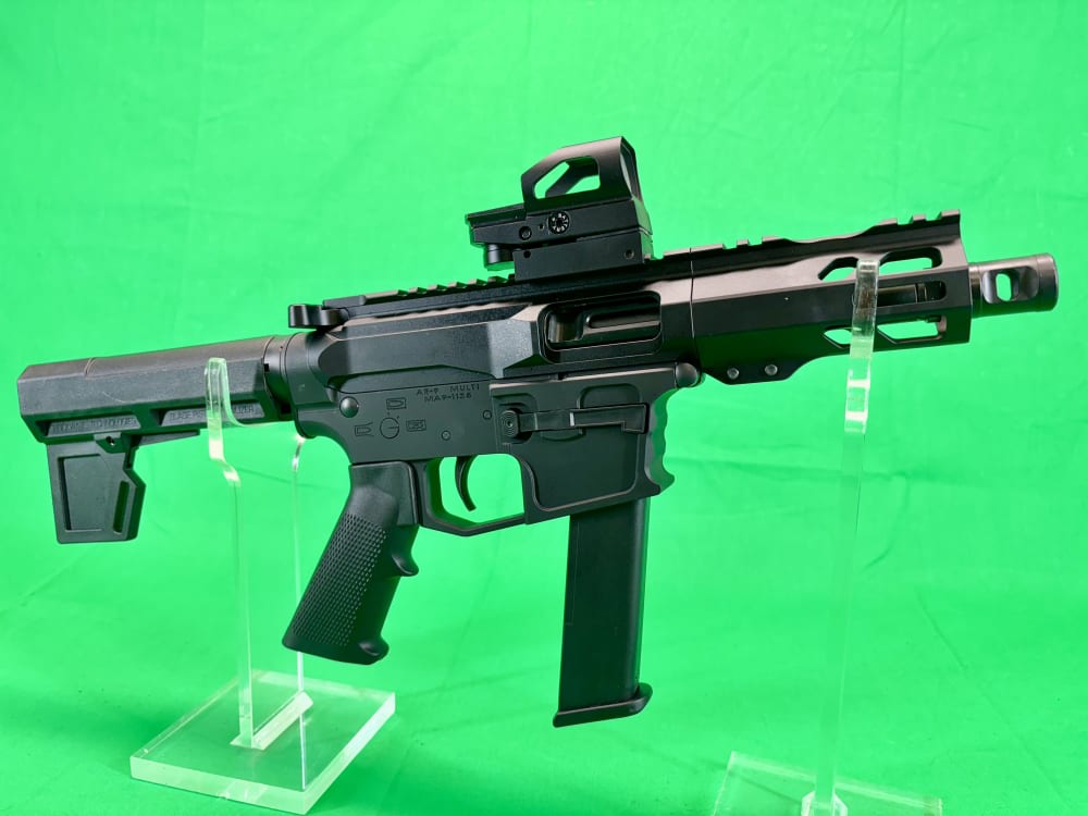 Moriarti Armament AR-9 9mm ARP AR Pistol PCC w/ Brace Ghost Viper red ...