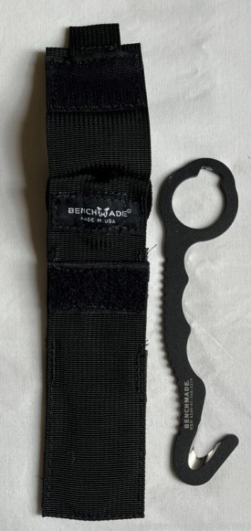 Benchmade 8 Rescue Hook Strap Cutter with molle sheath - Tactical Gear at GunBroker.com : 1129083964