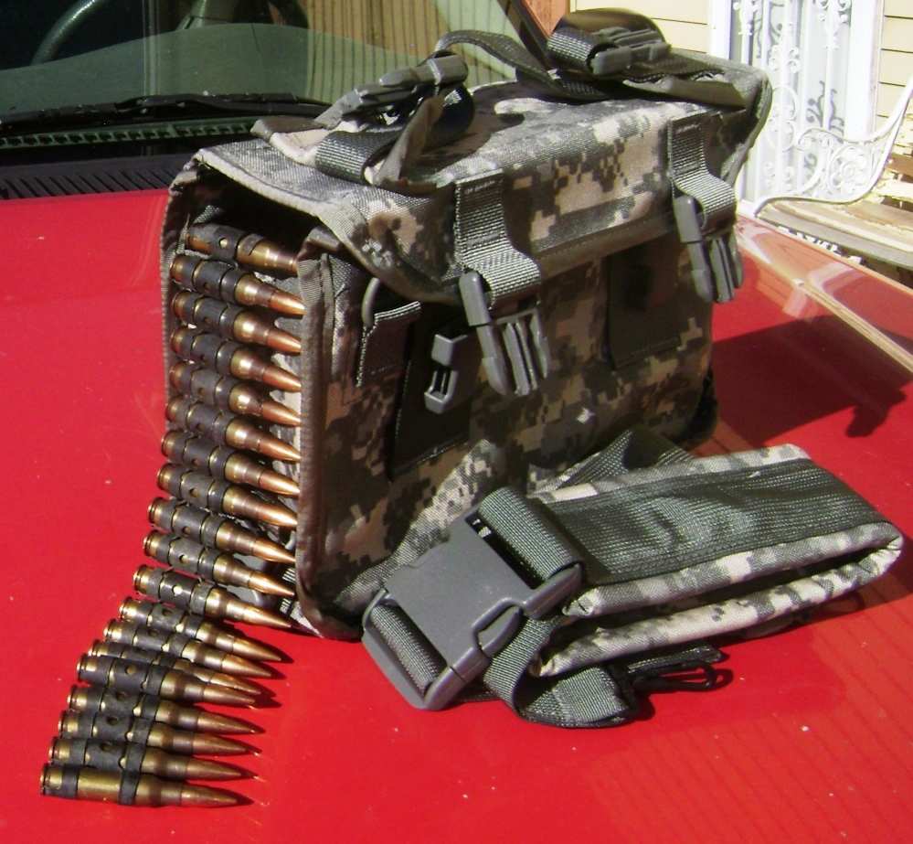 M240 M249 M60 1919 300 round Feeder Bag ACU Ammo Carrier - NFA Parts ...