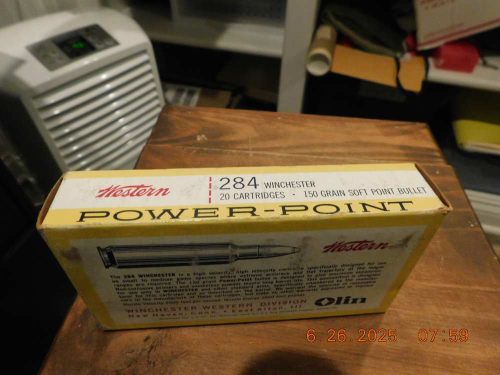 WESTERN SUPER X IN .284 WINCHESTER 150 GRAIN 20 ROUNDS . MINT - Rifle ...