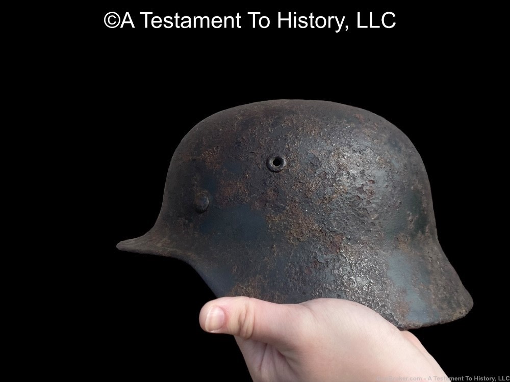WWII GERMAN- WAFFEN SS M40 SD HELMET W/ LINER- WW2 GI BRING BACK - WWI ...
