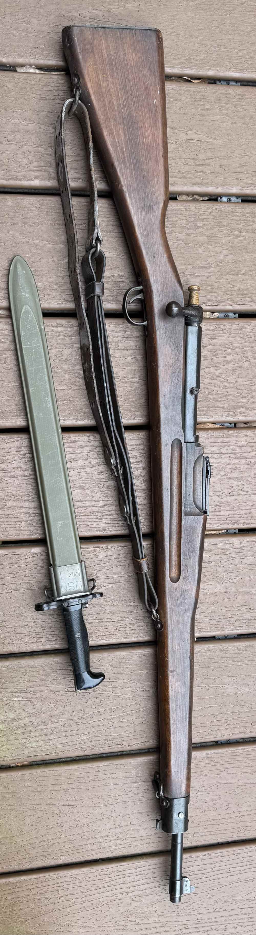 Great US 1903 Springfield mark 1 navy training rifle and navy bayonet ...