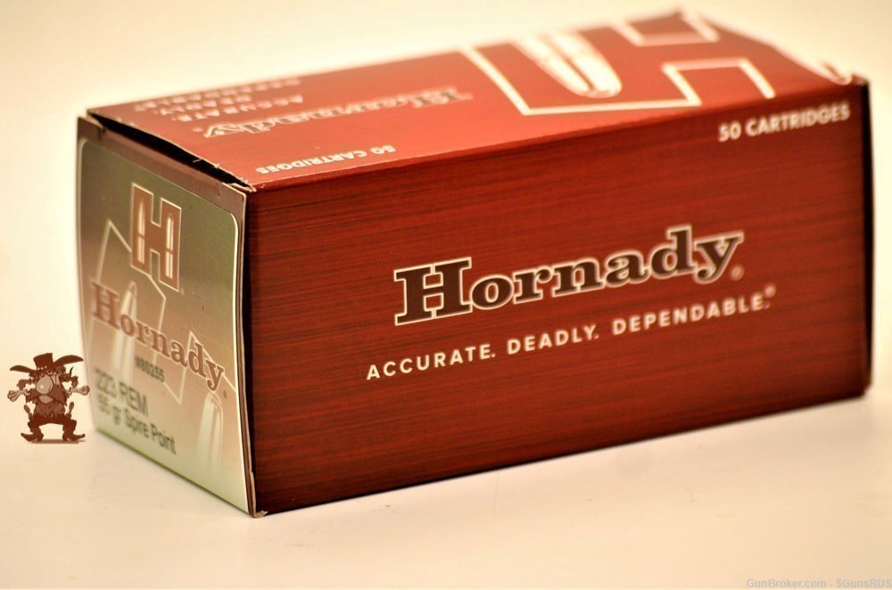 HORNADY .223 REM 55 Gr Custom Spire Point® SP 223 50 ROUNDS - Rifle ...