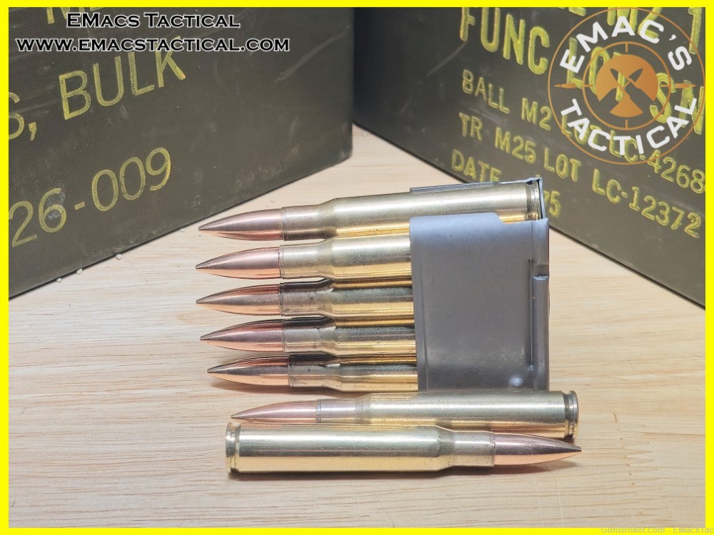M2 Ball USGI Surplus 30-06 M1 Garand Ammunition [10x Clips, 80 ...