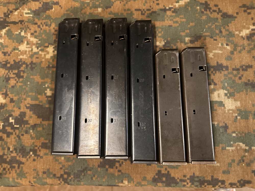 COLT 9MM PRE-BAN MAGAZINES 6 MAGAZINES FACTORY COLT MAGS - Rifle ...