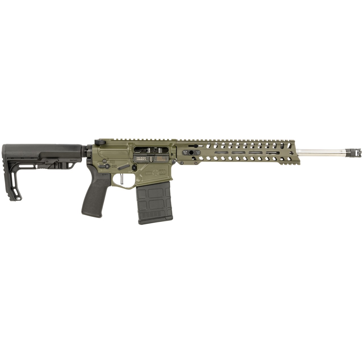 Patriot Ordnance Factory Rogue DI 7.62x51mm Nato Rifle 16.5 OD Green ...