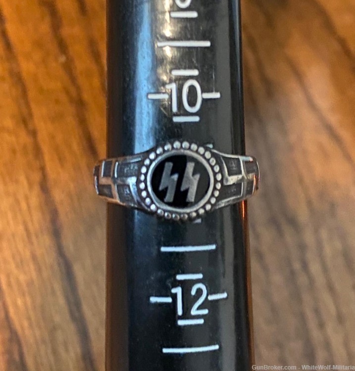 WW2 GERMAN SS RUNES SILVER RING WITH LINKED SWASTIKAS HIGH QUALITY ...