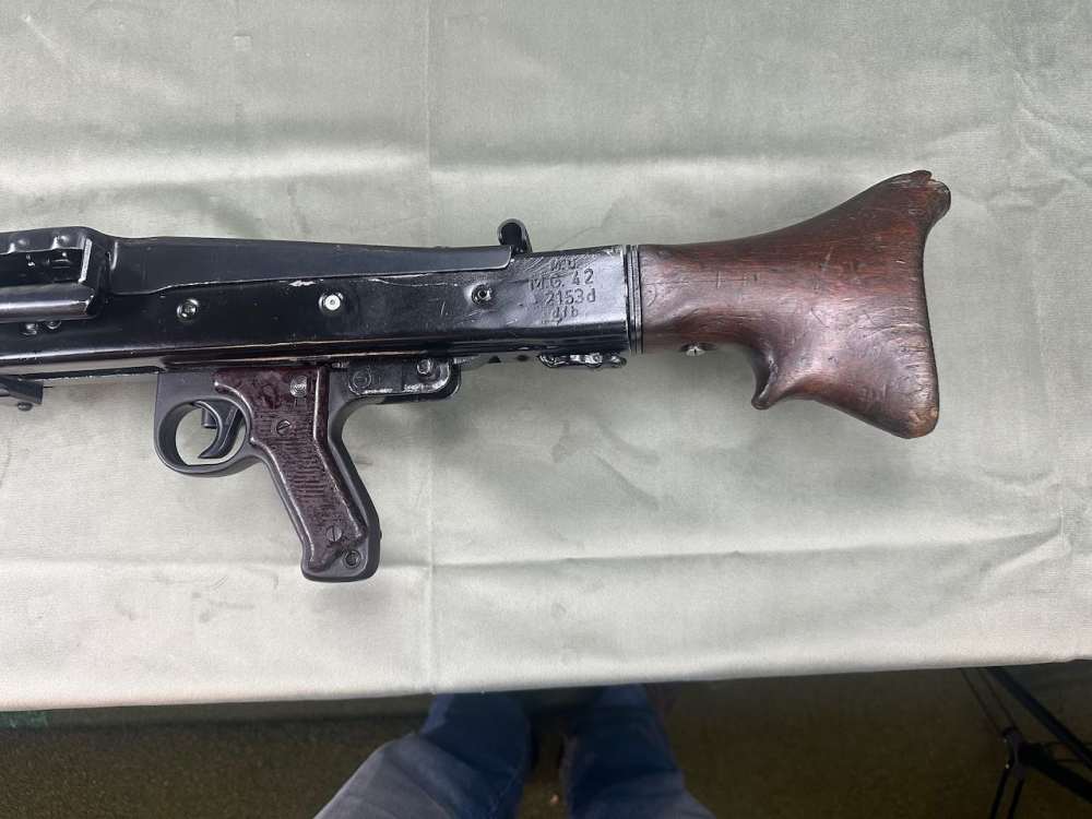 German M. G. 42 8mm Belt Fed Machine Gun Real American Arms Cut Reweld ...